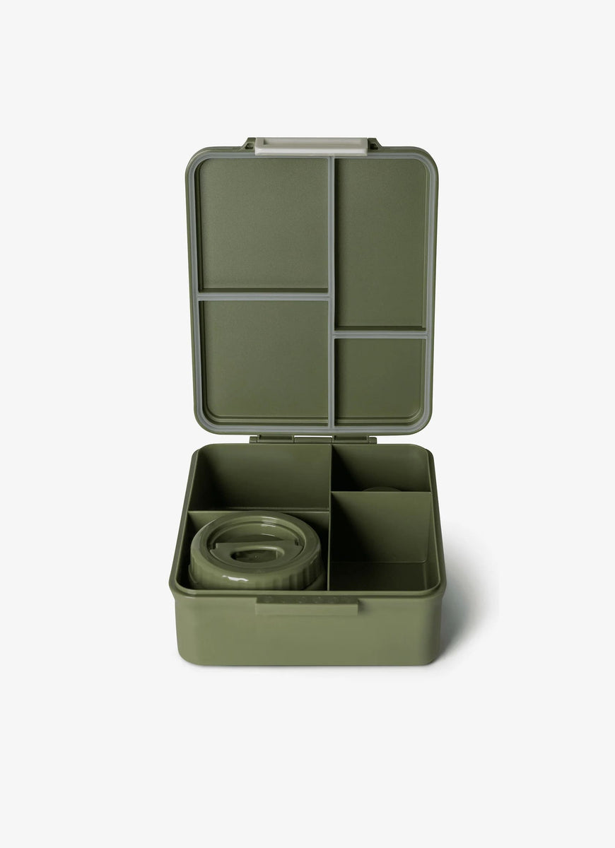 Citron Grand Lunch Box 4 Compartments with Insulated Food Jar - Green ...