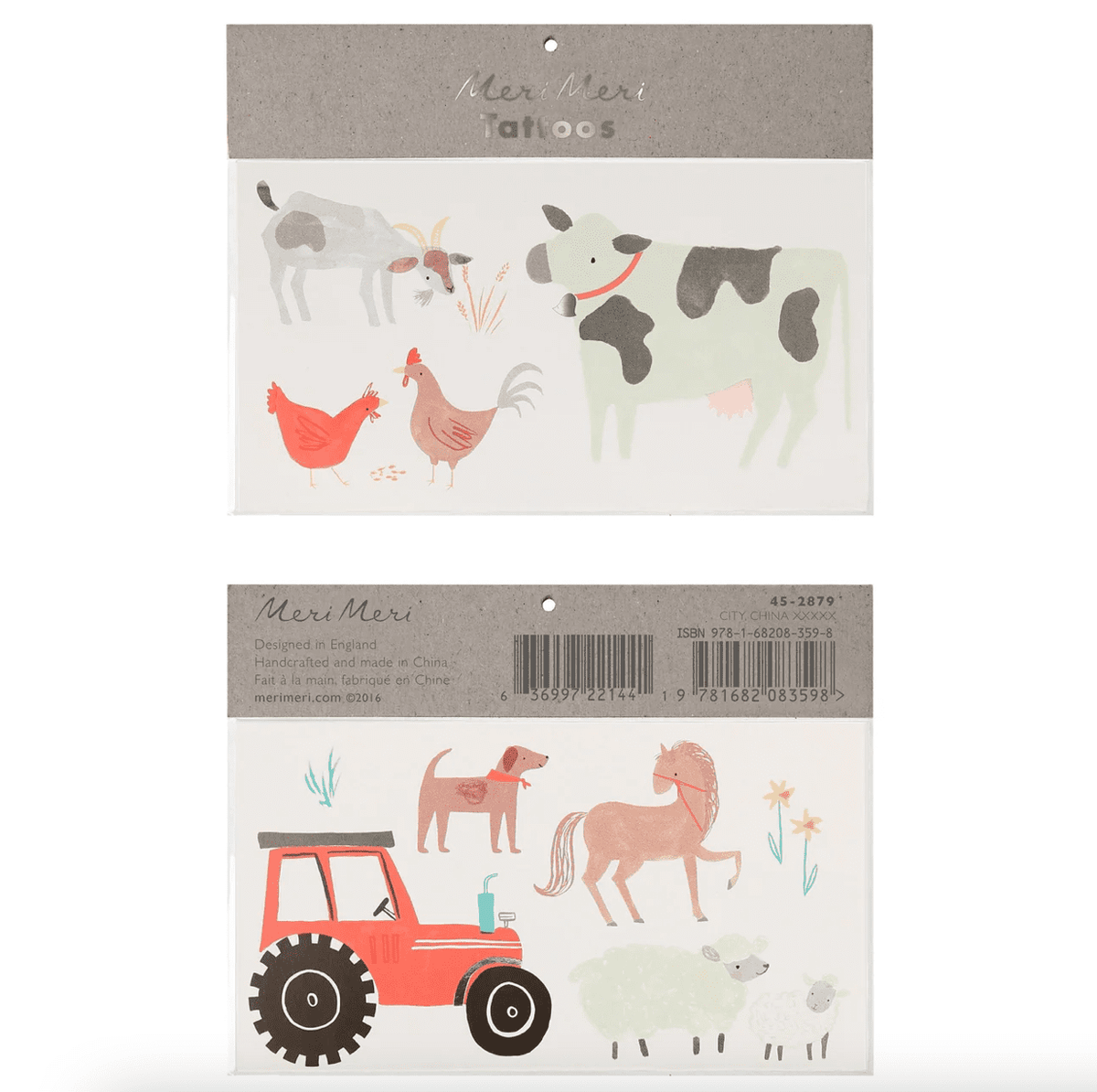 Meri Meri On The Farm Large Tattoos – Little Junior Co